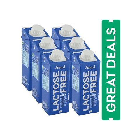 Amul Lactose Free Milk - Pack of 6 Price - Buy Online at Best Price in ...