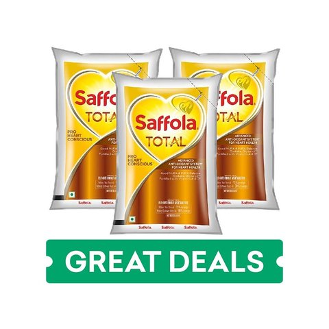 Saffola Total Pro Heart Conscious Edible Oil - Pack of 3 Price - Buy ...