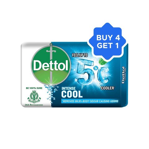 Dettol Icy Cool Bathing Soap 125 g - Buy 4 Get 1 Free Price - Buy ...