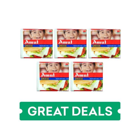 Amul Pure Milk Cheese Slices - Pack of 5 Price - Buy Online at Best ...