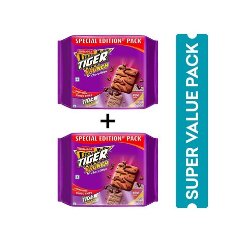 Britannia Tiger Krunch Choco chips Cookies - Buy 1 Get 1 Free Price ...