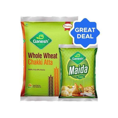 Ganesh Whole Wheat Chakki Atta + Maida Combo Price - Buy Online at Best ...