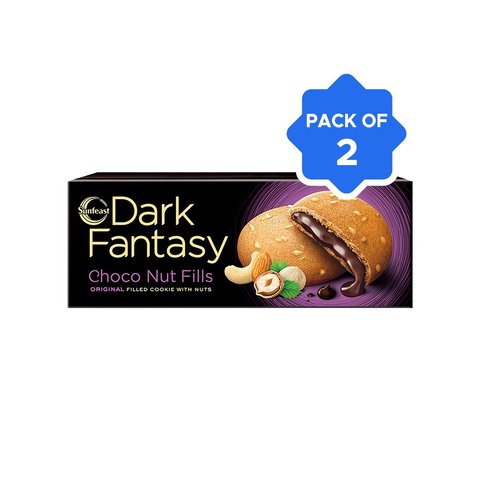 Sunfeast Dark Fantasy Choco Nut Fills Cookies - Pack of 2 Price - Buy ...