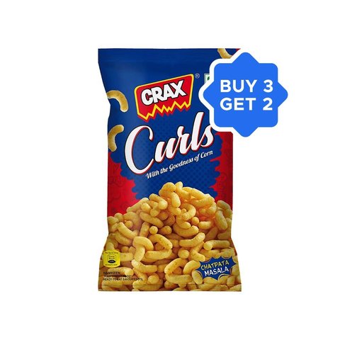Crax Curls Chatpata Masala Crisps - Buy 3 Get 2 Free Price - Buy Online ...