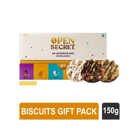 Open Secret 12 Assorted Chocolatey & Nutty Biscuits Gift Pack Price ...