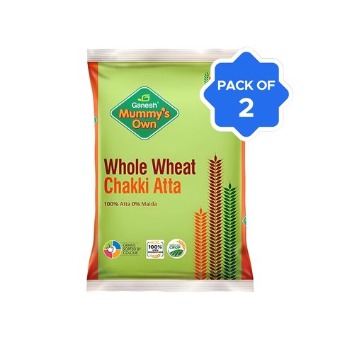 Ganesh Whole Wheat Chakki Atta - Pack of 2 Price - Buy Online at Best ...