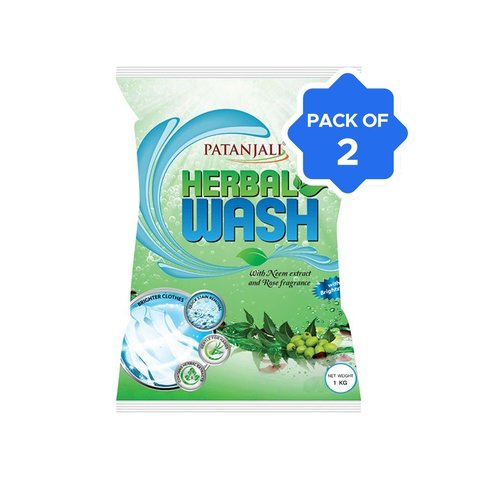 Patanjali Herbal Wash with Neem Extract & Rose Fragrance Detergent ...