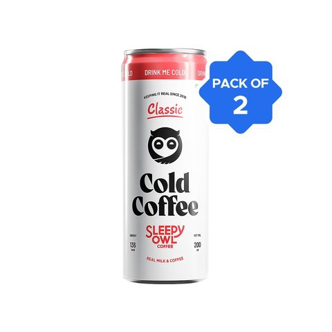Sleepy Owl Classic Cold Coffee Can - Pack of 2 Price - Buy Online at ...