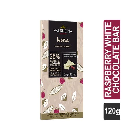 Valrhona Ivoire White Chocolate Bar (Crunchy Raspberries) Price - Buy ...