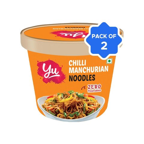 Yu Chilli Manchurian Instant Cup Noodles - Pack of 2 Price - Buy Online ...