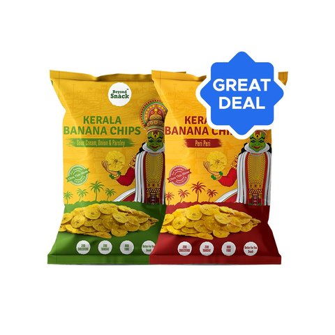 Beyond Snack Kerala Peri Peri Banana Chips + Beyond Snack Kerala Sour ...