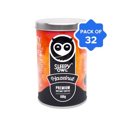 Sleepy Owl Hazelnut Premium Instant Coffee - Pack of 32 Price - Buy ...