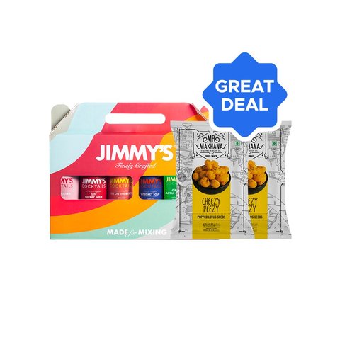 Jimmy's Cocktails - Cocktail Mix Celebration Pack + Mr. Makhana Cheezy ...
