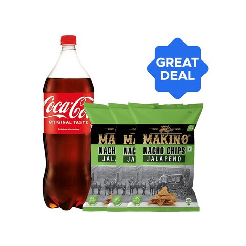 Coca-Cola Soft Drink + Makino Jalapeno Nacho Chips Combo Price - Buy ...