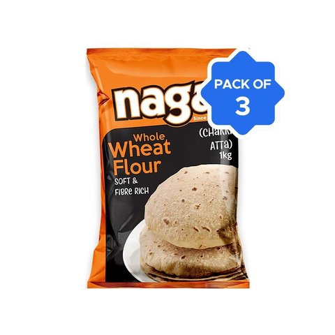 Naga Whole Wheat Atta - Pack of 3 Price - Buy Online at Best Price in India