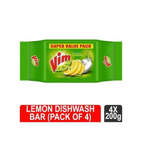 Vim Lemon Dishwash Bar (Pack of 4) Price - Buy Online at ₹86 in India
