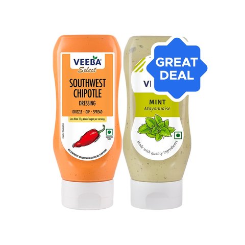 Veeba Chipotle Southwest Dressing + Veeba Mint Flavoured Mayonnaise ...