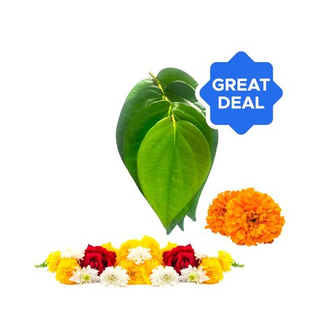 Combo of 3 - Orange Marigold Flowers 100 g + Assorted Pooja Flowers 100 ...