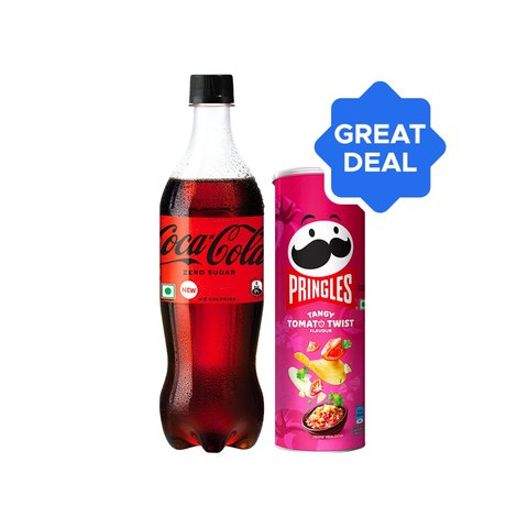 Pringles Tangy Tomato Twist Potato Chips + Coca-Cola Zero Sugar Soft ...