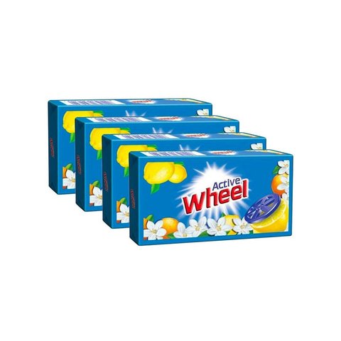 Wheel Active Blue Detergent Bar - Pack of 4 Price - Buy Online at ₹40 ...