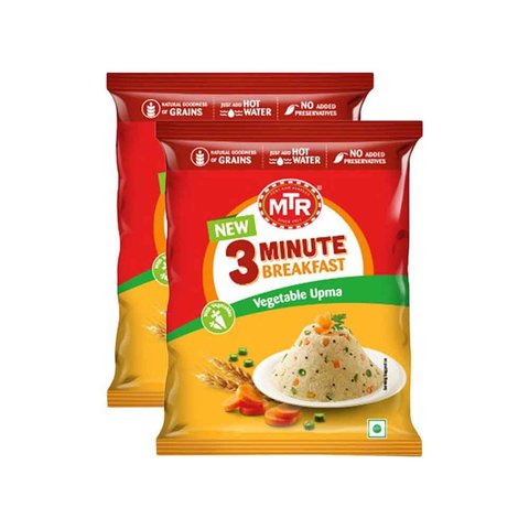 MTR 3 Minute Vegetable Upma Breakfast Mix (Pouch) - Pack of 2 Price ...