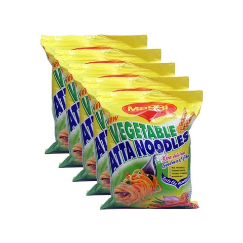 Maggi Nutri-licious Atta Instant Noodles - Pack of 5 Price - Buy Online ...