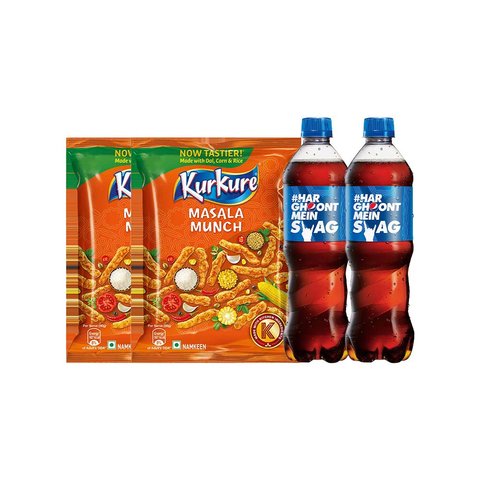 Kurkure Masala Munch Crisps x 2 + Pepsi Cola Soft Drink x 2 Combo Price ...