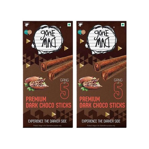 Buy Gone Mad Gang of 5 Premium Dark Choco Sticks - Wafer Online | blinkit
