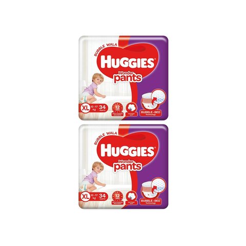 Huggies Wonder Pants Diaper (XL) - Pack of 2 Price - Buy Online at Best ...
