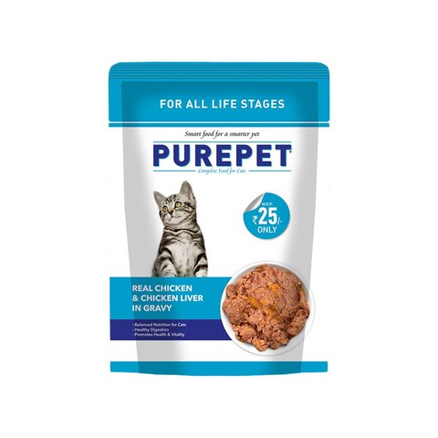 PurePet Wet Cat Food Real Chicken And Chicken Liver In Gravy All PurePet Wet Cat Food Real Chicken And Chicken Liver In Gravy All