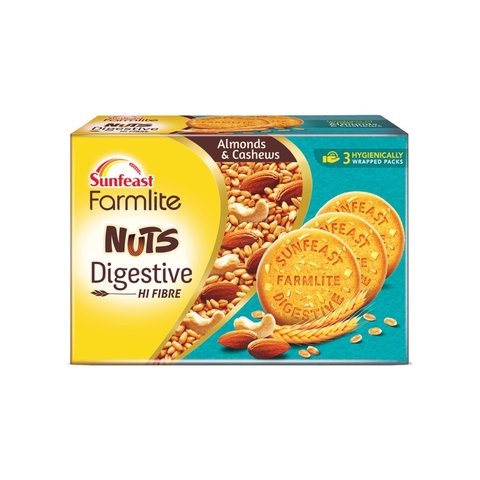 Sunfeast Farmlite Nuts Digestive Biscuit (Almonds & Cashews) Price ...