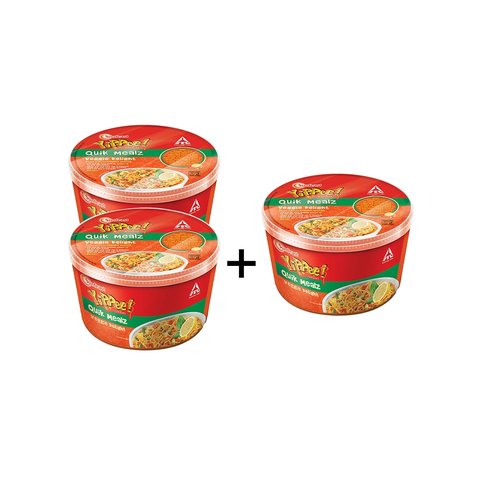 Yippee Quik Mealz Veggie Delight Instant Cup Noodles - Buy 2 Get 1 Free ...
