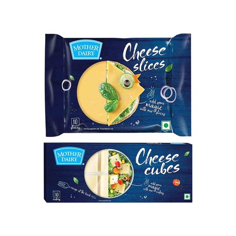 Mother Dairy Cheese Cubes + Cheese Slices Combo Price - Buy Online at ...