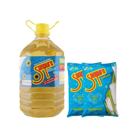 Sunpure Refined Sunflower Oil + Sulphurless Sugar x 2 Combo Price - Buy ...