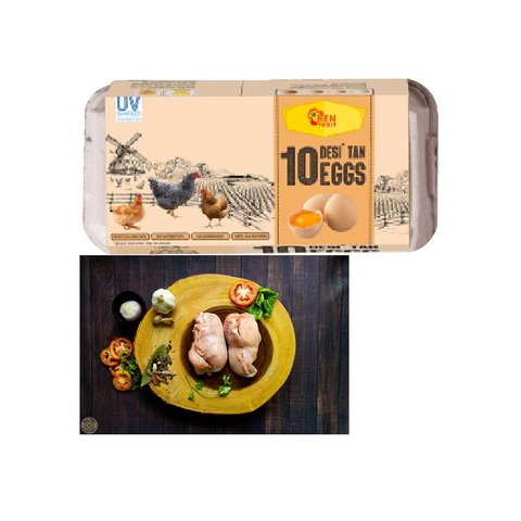 Delichic Hen Fruit Desi Tan Eggs + Chicken Breast Boneless Combo Price ...