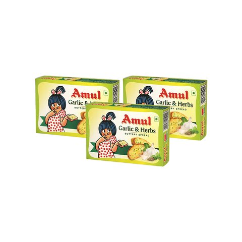 Amul Garlic & Herbs Butter - Pack of 3 Price - Buy Online at Best Price ...