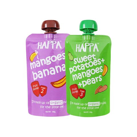 Happa Organic Mangoes and Bananas Fruit Puree + Happa Organic Sweet ...