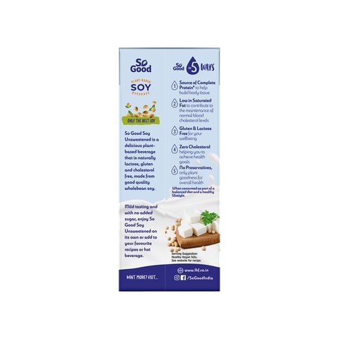 So Good Soy Natural Unsweetened Beverage - Pack of 2 Price - Buy Online ...