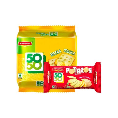 Britannia 5050 Potazos Crisps + Britannia 5050 Maska Chaska Sweet ...