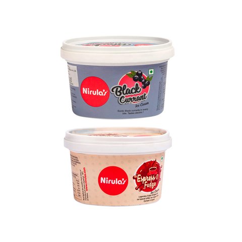 Nirula's Black Currant Ice Cream + Nirula's Espress O Fudge Ice Cream ...