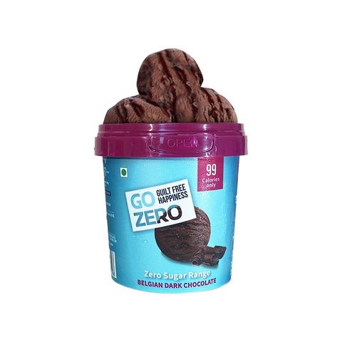 Go Zero Belgian Dark Chocolate Ice Cream Cup Price - Buy Online at Best ...