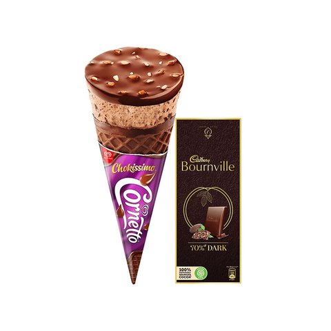 Cadbury Bournville Rich Cocoa 70% Dark Chocolate Bar + Kwality Walls ...