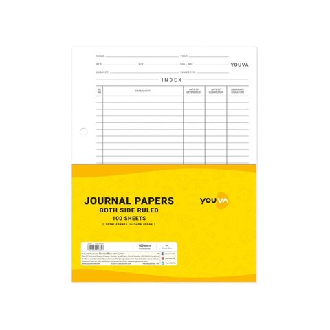 Youva Journal Single Line Project Paper (A4, 100 pages) Price - Buy ...