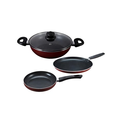 Prestige Omega Deluxe Induction Base Non-Stick Cookware Set (Aluminium ...