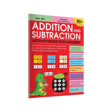 Addition and Subtraction Activity Book For Kids (80+ Activities) Price ...