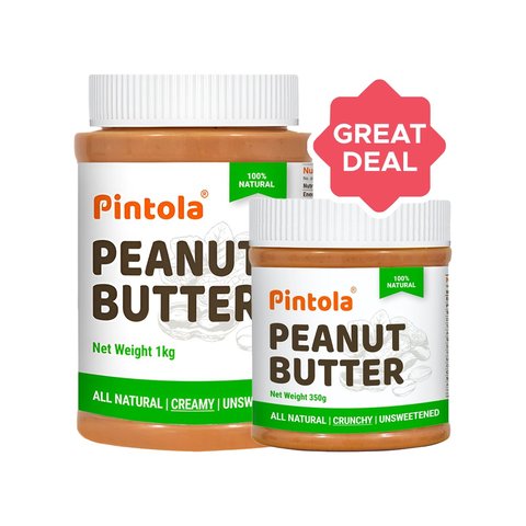 Pintola All Natural Creamy Peanut Butter (Unsweetened) + Pintola All ...
