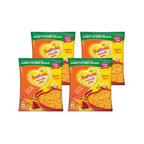 Saffola Classic-Masala Oats - Pack of 4 Price - Buy Online at ₹68 in India