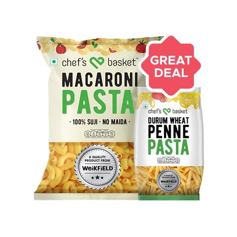 Chef's Basket Instant Macaroni Pasta + Durum Wheat Penne Domestic Pasta ...