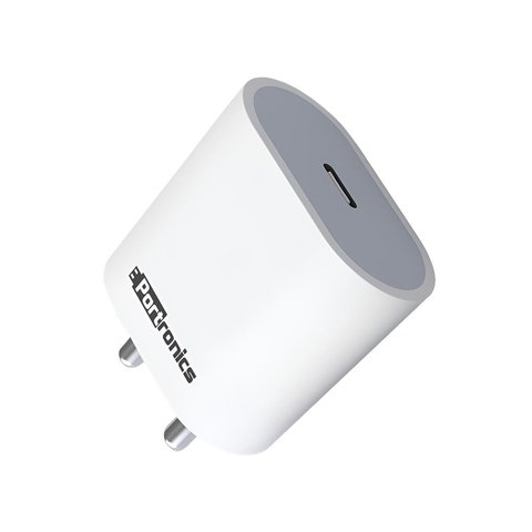 Portronics Adapto Fast Charging Adapter (Type C, 20 W) Price - Buy ...
