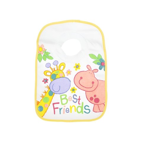 Mee Mee Best Friends Print Baby Bib (White, Yellow) Price - Buy Online ...